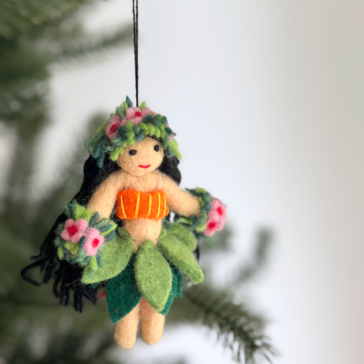 Best Felt Ornament - Hawaii Hula Girl | Ganapati Crafts Co.